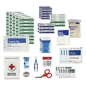 First Aid Only 9302-25M 25-Person Contractor's Emergency First Aid Kit for Home Renovation, Job Sites, and Construction Vehicles, 178 Pieces