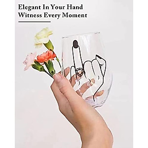 Engagement Gift for Couples - Unique Wedding Gifts,Bridal Shower Gift for for Bride to be,Wine&Whiskey Glass Gift for Mr and Mrs,Friends,Newlywed,His and Hers18.5,13.8OZ