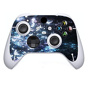 PlayVital Butterfly Illusion Custom Vinyl Skins for Xbox Series S, Wrap Decal Cover Stickers for Xbox Series S Console Controller