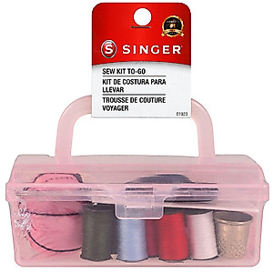 SINGER 01923 Toolbox Sewing Kit, 2.75-Inch ny 1.95-Inch ny 4.50-Inch, Pink