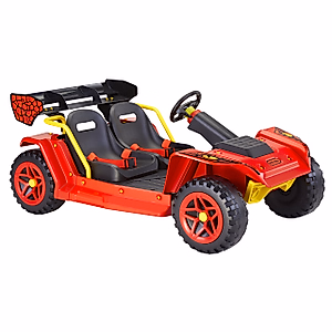 Little Tikes Dino Dune Buggy 12V Electric Powered Ride-On with Portable Rechargeable Battery, Adjustable Seats, Seatbelts, for Kids, Children, Toddlers, Girls, Boys, Ages 3-6 Years, Multicolor
