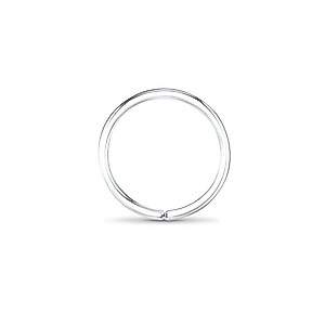 Nose Ring Bling 14k White Gold Nose Hoops Seamless Nose Rings 5/16 inch - 8mm 18G (D1042)