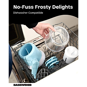 Manual Ice Shaver - Snow Cone Machine with Ice Cube Tray, Stainless Steel Blades, & Large Container - Portable Crushed Ice Machine for Home - Shaved Ice Maker Kit for Kids Snowcones, Slushies & More