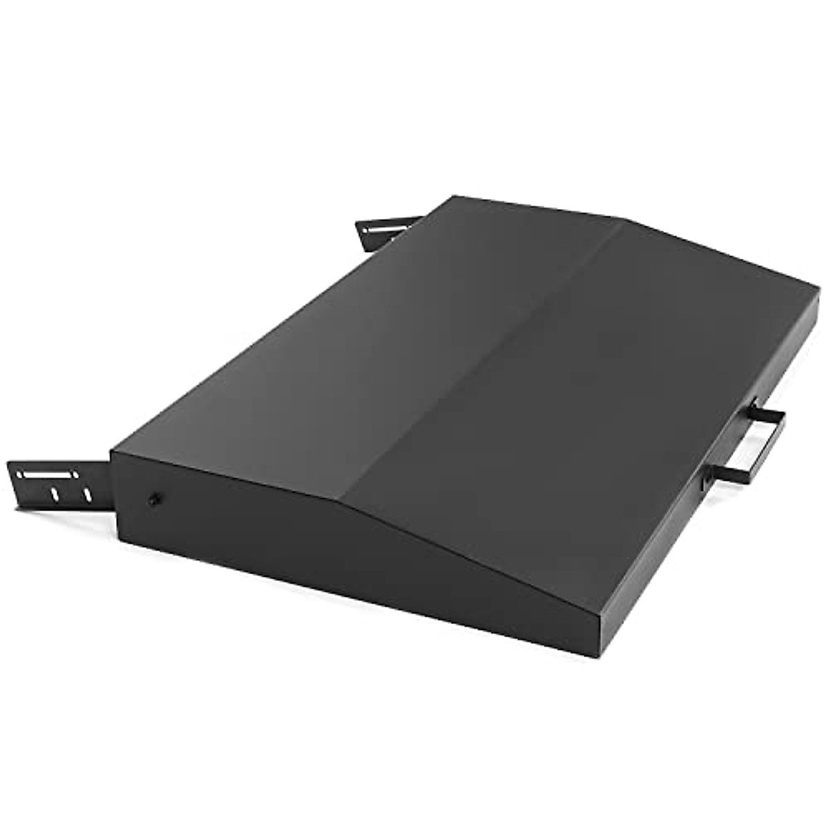 Kojem Hinged Lid Cover Powder Coated Compatible with 36 inch Blackstone Griddle with Rear Grease Collection (Black)