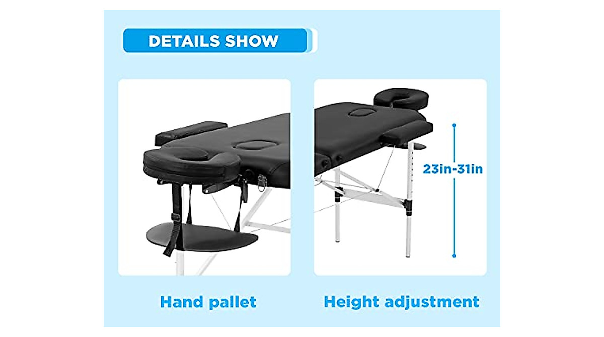 Portable Massage Table - Height Adjustable & Lightweight