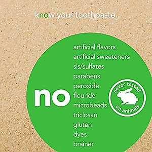 Hello Vegan Fluoride Free Toothpaste, Super Fresh Spearmint, Naturally Whitening Toothpaste, Hemp Seed Oil + Coconut Oil, Helps Remove Plaque, No SLS/Sulfates, 4 Ounce