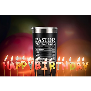 Pastor Appreciation Gifts for Men Women - Christian Unique Gifts for Pastors Birthday, Retirement, Ordination, Christmas - 20oz Insulated Tumbler
