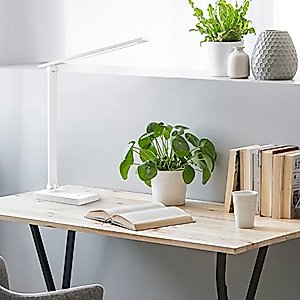 Lepro LED Desk Lamp, Metal Desk Light 9W 550lm, Dimmable Home Office Desktop Lamp Touch Control, 3 Color Modes, 5-Level Dimmer, Eye Caring Task Lamp for Study, Reading, Crafting, Sewing, Computer Work