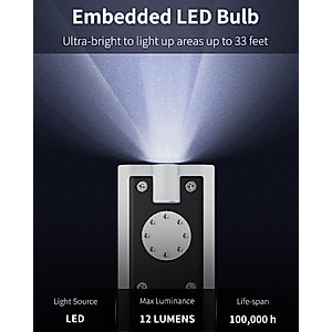 Uniclife 10 Pack Mini LED Keychain Flashlight 12 Lumen Portable Ultra Bright Light Battery Powered Flat Black Torch for EDC Outdoor Camping Hiking and Emergency Lighting (Batteries Included)