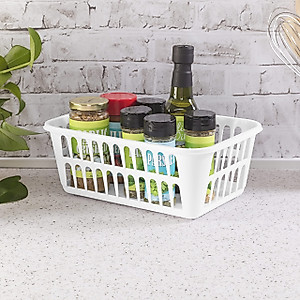 Sterilite 16088048 Storage Basket, White, 48-Pack