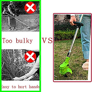 Double east Electric String Trimmer & Edger with Blades,Telescopic Garden Lawn Mower,Professional Weed Wacker for Garden Care(12V Battery, 450W Motor)