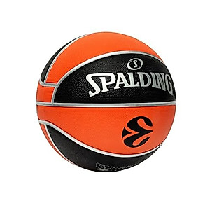 Spalding United Sports Unisex - Adult Euroleague Varsity TF-150 Sz5 Ball, Black/Orange, 7