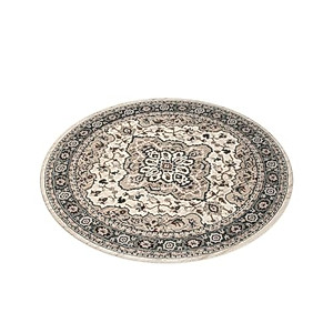 SAFAVIEH Lyndhurst Collection Area Rug - 7' Round, Cream & Beige, Traditional Oriental Design, Non-Shedding & Easy Care, Ideal for High Traffic Areas in Living Room, Bedroom (LNH338B)