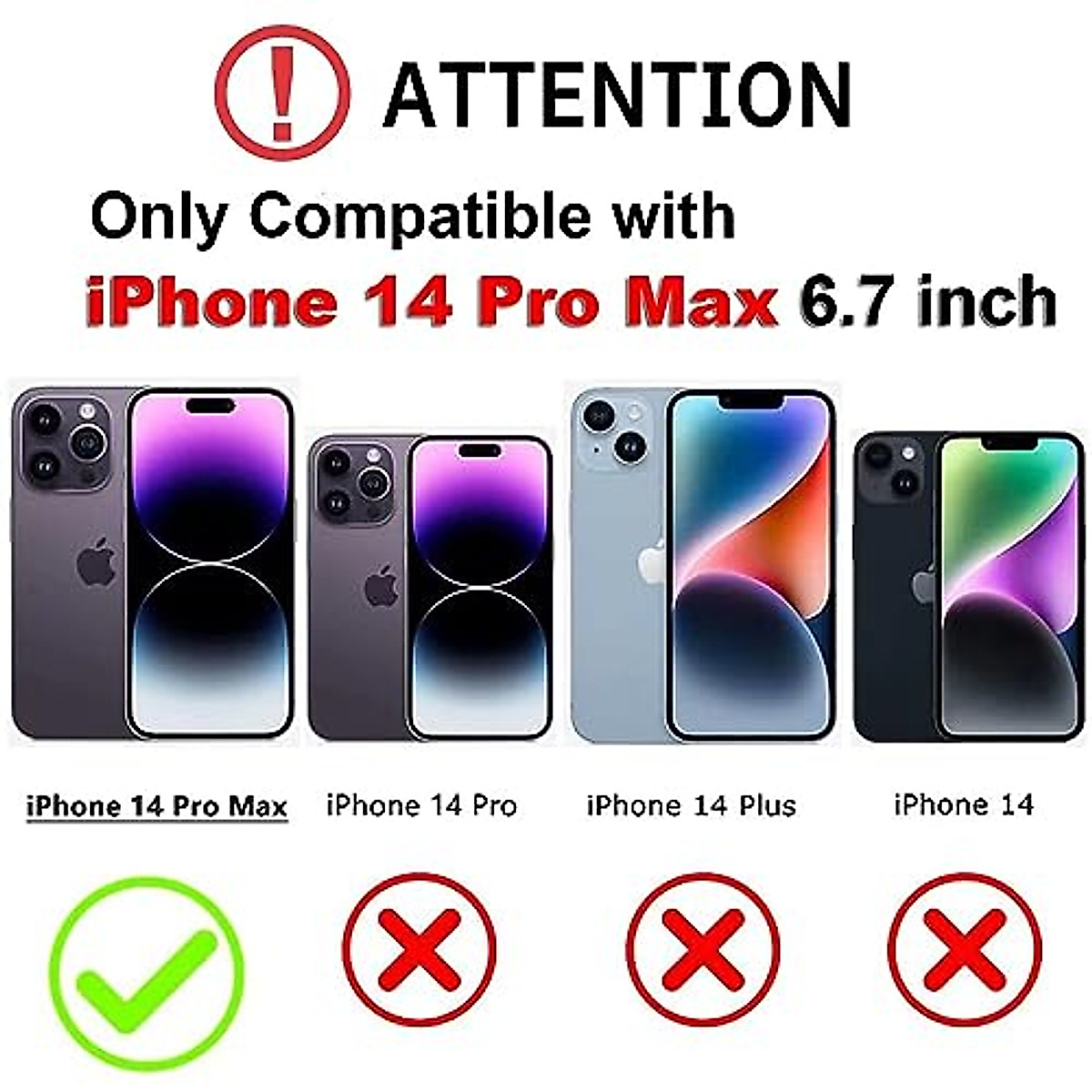 Zutoben for iPhone 14 Pro Max Case (Purple, for iPhone 14 Pro Max)