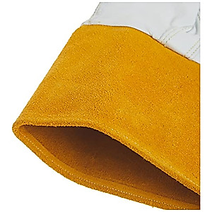 1338M Goatskin Tig Glove4 Cuff-Cd Medium by Tillman (1338 - MEDIUM), White