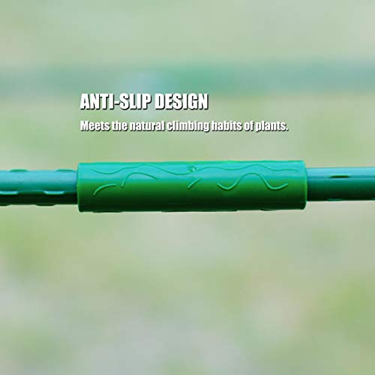 Orgrimmar 26 PCS 48" Garden Support Stakes Plastic Coated Deformable Climbing Plant Trellis Plant Climbing Frame for Tomato Cucumber Eggplant Vine Vegetable (48 Inch)