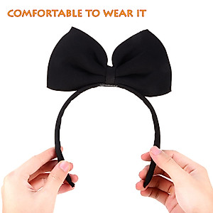 Hoshin Bow Headbands Headdress for Women and Girls, Perfect Hair Accessories for Alice in Wonderland Cosplay (Black)