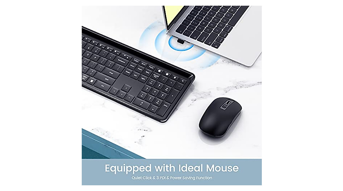 Veilzor Wireless Keyboard - Quiet, Dual-System Design