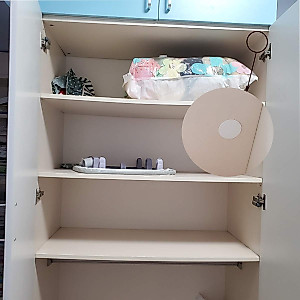 4 Sheet PVC Self-Adhesive Screw Hole Stickers,18mm Screws Covers Caps for Cabinet Wardrobe