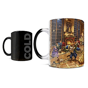 Morphing Mugs Disney – Beauty and the Beast – Thomas Kinkade Studios - One 11 oz Color Changing Ceramic Mug – Image Revealed When HOT Liquid Is Added!