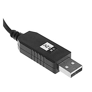 LJCELL 2pcs USB 5V to DC 12V Convert Cable 5V to 12V Voltage Step-Up Cable 5.5x2.1mm DC Connect Male for Router LED Strip Light