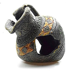 BCSIUHD Aquarium Decorations - Fish Tank cave Decorative Accessories Resin Classical Clay Pot Spacious Hiding Place for Betta Fish, Shrimp, Cichlid Rest Play Entertainment breeding