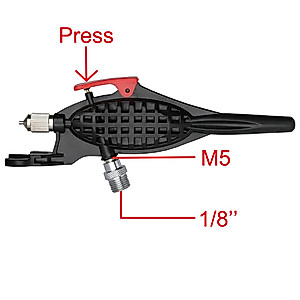 T TOGUSH Single Action Siphon Feed Airbrush with 5pcs of 0.3mm Bottles and 5pcs 0.5mm Bottles, External Mix Airbrush Kit Easily Change Colors, for Model Paint Craft Wall Painting Furniture Repainting