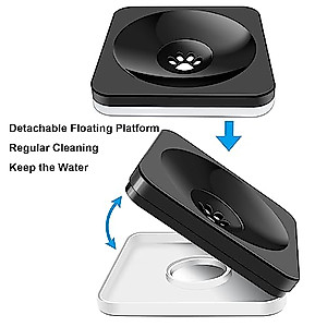 ikuso 2-in-1 Elevated Slow Feeder Dog Bowls 4 Height Adjustable Raised Dog Bowls with No Spill Water Bowl and Non-Skid Silicone Mat Non-Toxic Slow,Mess Proof,Non-Tip，Protect Dog Spine