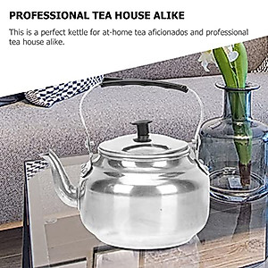 Stovetop Tea Kettle Tea Pot Stainless Steel Tea Kettle Hot Water Teapots with Infuser Coffee Tea Kettle Water Boiler 1.2l for Home Restaurant