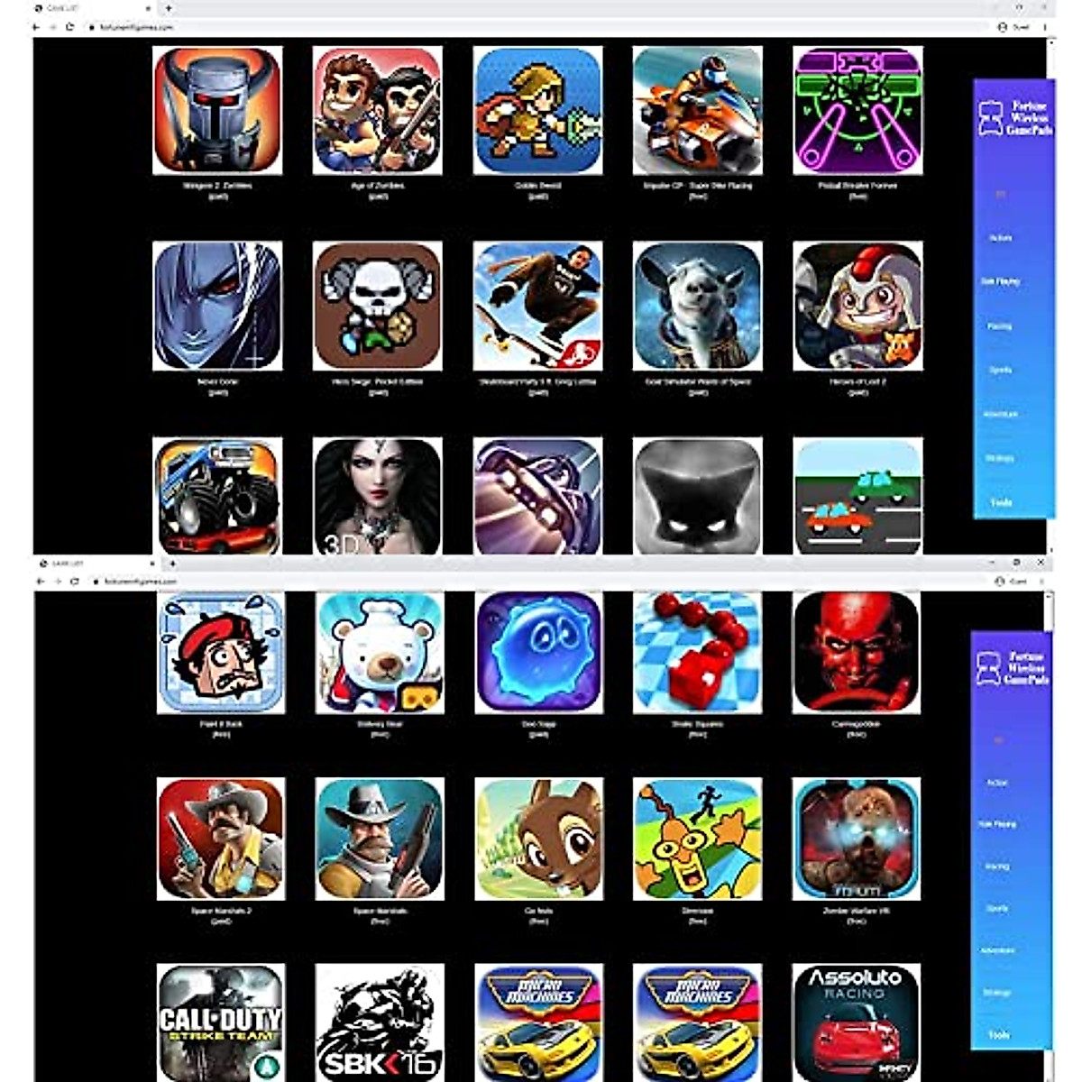 Fortune MFI Certified Wireless iPhone Gamepad Controller for iOS iPhone and iPad – Designed with Newly L3 + R3 Buttons, 8 Ways Joysticks Ergonomics iOS D-Pad, 4.5 oz Weight and One Inch Thickness