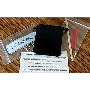 Pasco Specialty Products - Family Assortment of Ten Brushed Silver Cremation URN with Lovely Tube & Instructions - with 10 Velvet Pouches, 10 Ball-Chains & Fill Kit - Made in USA
