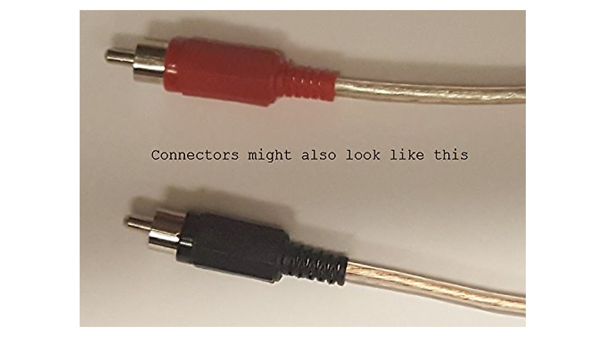 IEC 18 AWG 1-Foot Speaker Wire with RCA Connectors for Hi-Fi & Home Theater