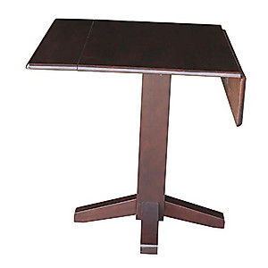 International Concepts Drop Leaf Dropleaf Table, Rich Mocha