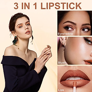 Rosarden Matte Nude Lipstick - Matte Liquid Lipstick - Nude Liquid Lipstick - Waterproof & Long Lasting 24 Hour Matte Lipstick- Soft Velvet Matte Lipstick - Matte Lipstick Lip Makeup for Women(01)