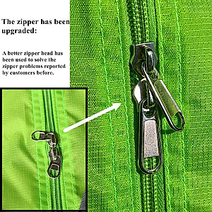 LOBOTOU 30" Extra Large Travel Luggage Duffel Bag Kayak Storage Carry Bag Waterproof Lightweight Nylon Moving Bag(Green)