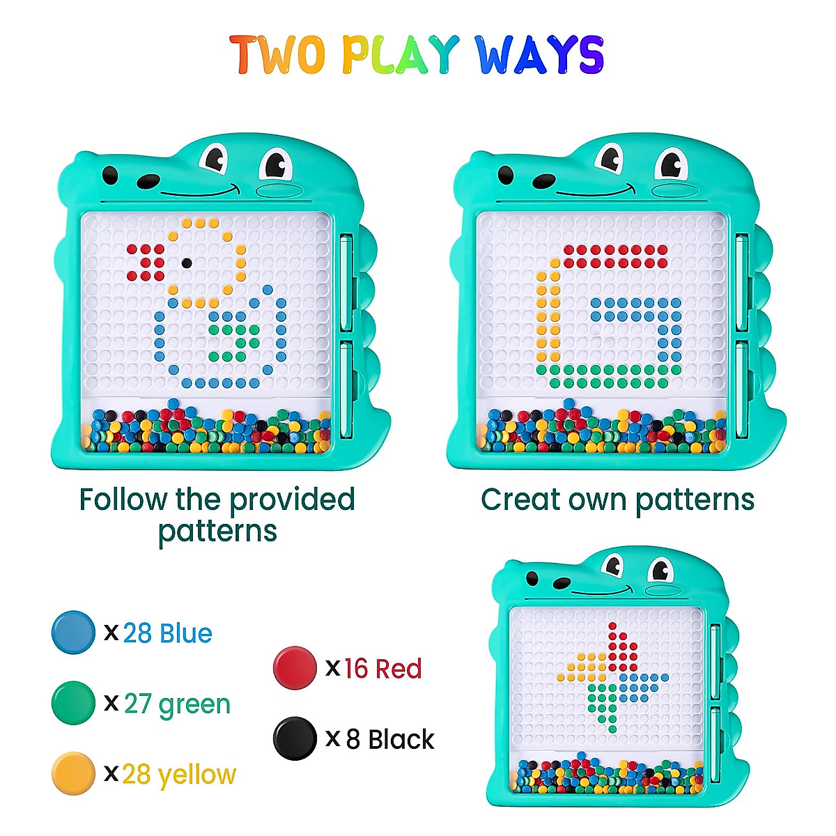 Busy Board Montessori Toy for 1 2 3 4 Year Old Toddlers - Preschool Learning Activities Sensory Board for Fine Basic Dress Motor Skills - Educational Travel Toys for Plane Car, Gift for Boys Girls