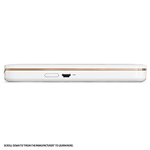 HP Sprocket Plus Instant Color Photo Printer, Print 30% Larger Photos on 2.3x3.4 Sticky-Backed Paper – White (2FR85A)