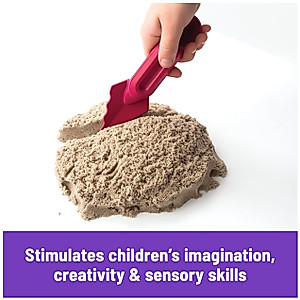 Kinetic Sand, Folding Sand Box with 2lbs of All-Natural Kinetic Sand, 7 Molds and Tools, Play Sand Sensory Toys for Kids Ages 3 and up