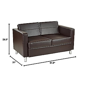 Work Smart/Ave Six Pacific Loveseat, Espresso