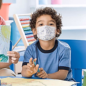 Albatross Health New England 50 Pack Disposable Kids Face Mask. Breathable 3-Ply Anti-Dust/Saliva/Smog For Children Boys and Girls… (Blue)