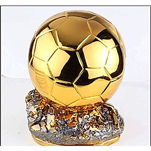 Oggo World Footballer Golden Ball Award Soccer Trophies Model Art Trophies for Collections, Souvenir, Fans, Home Decoration, Gift, Desk Decorations