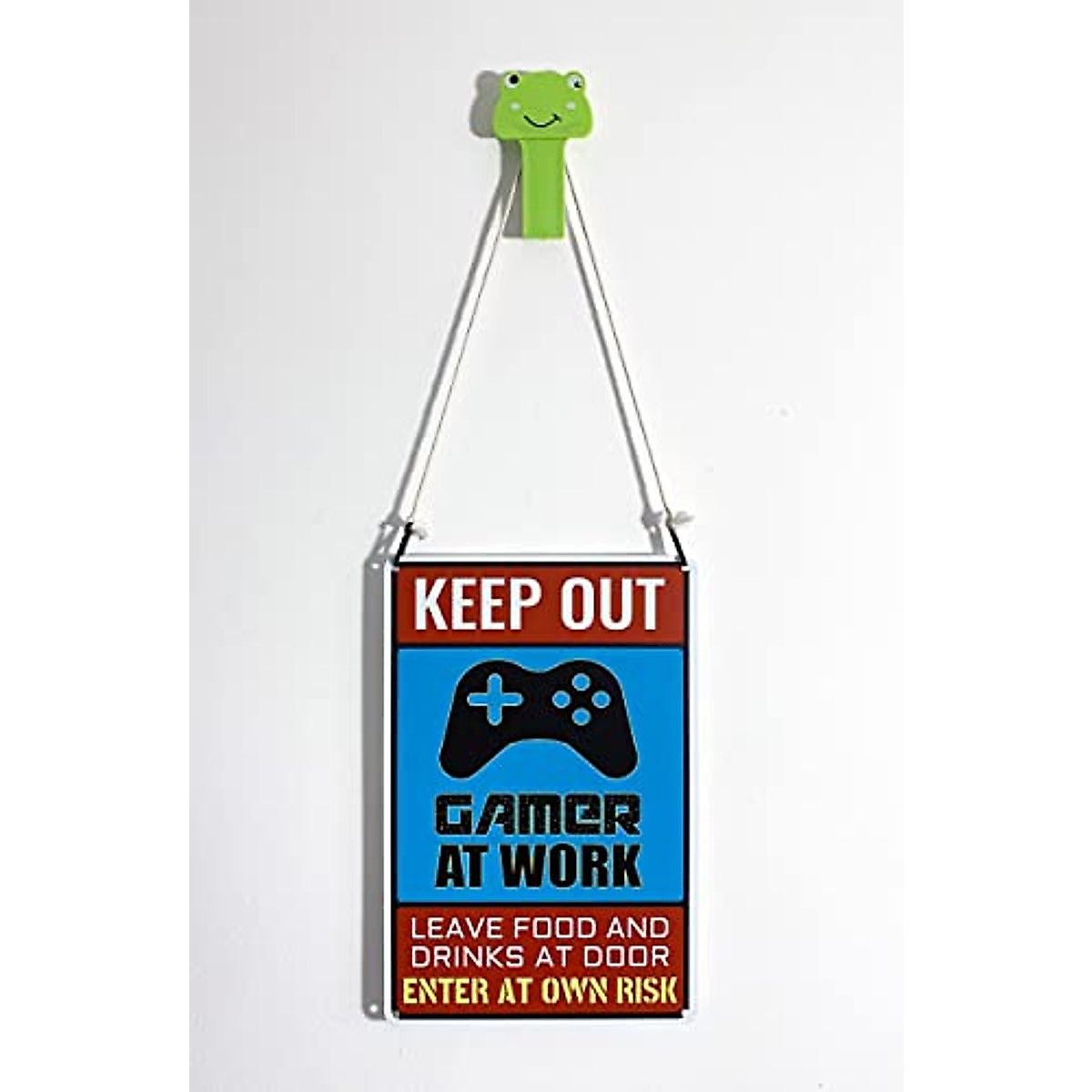 Keep Out Gamer at Work - Bestylez Funny Gamer Sign For Gaming Room Wall Door Decor - Gift For Teen Boy, Boyfriend 12" * 8" (159)