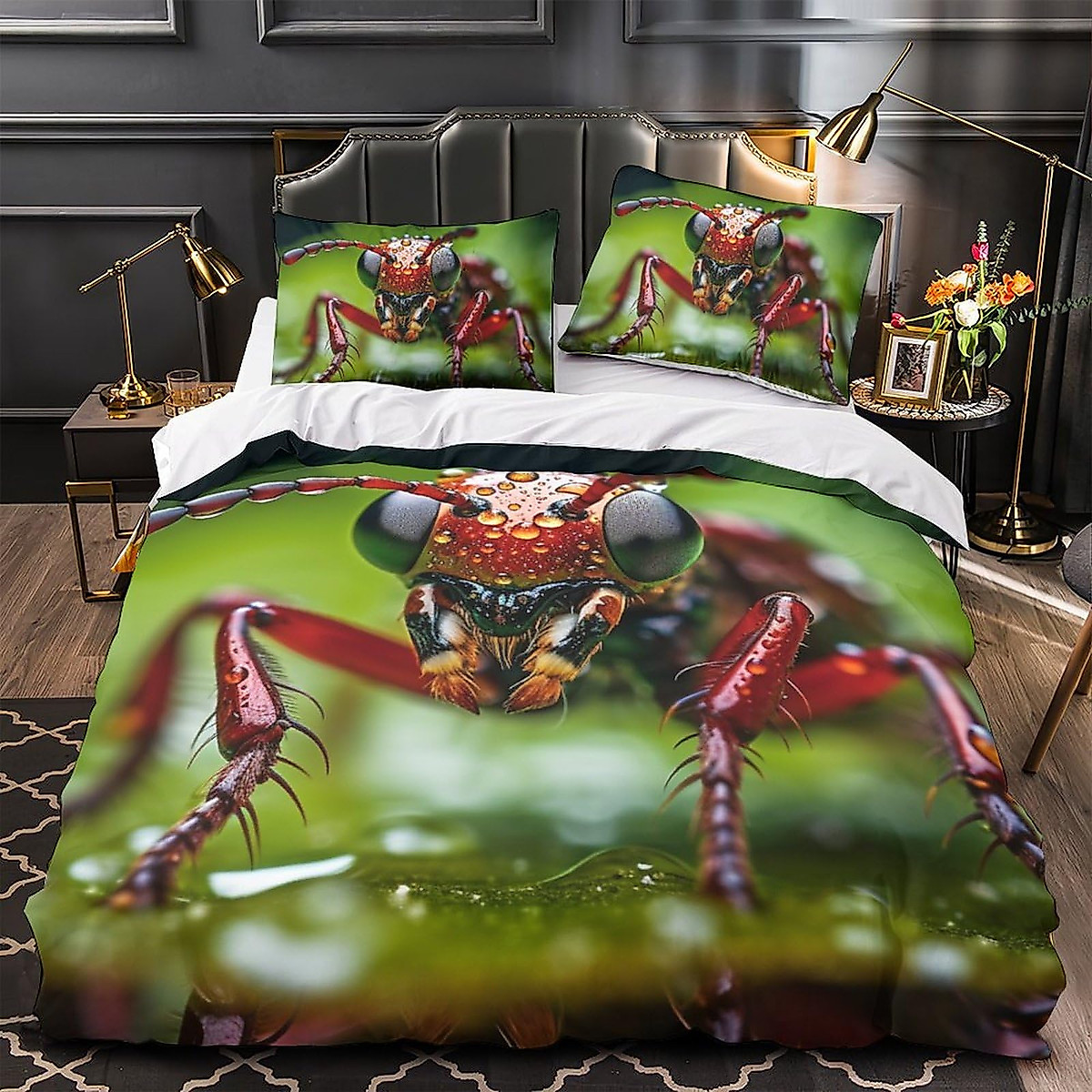 EVMILA Ants Comforter Covers Duvet Cover Quilt Cover 3D Print Insects for Teens and Adults with Pillow Cases with Zipper Closure Soft Microfiber Bedding Set 3 Pieces Full（203x228cm）