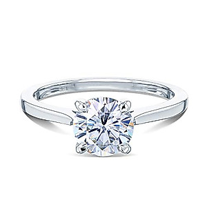Kobelli 1ct Round Forever One Moissanite Solitaire Ring - yellow-gold / 5.5