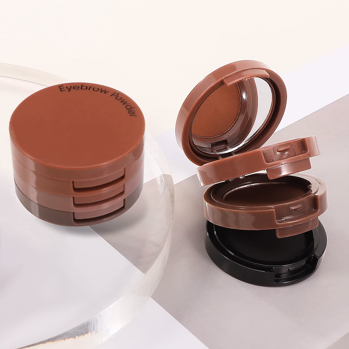 Boobeen 3 Color eyebrow Powder Palette, Waterproof Powder Eyebrow Makeup, Brow Definer Powder Eyebrow Filler to Shape Perfect Brow