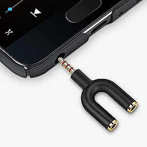 HIEbee 2 in 1 3.5mm Headphone Splitter Adapter (Microphone + Audio) Female to Male&Male to Female Stereo Jack Y Cable Compatible for PS4,PS5,Nintendo Switch,Phone,Laptop(3 in 1 Pack)