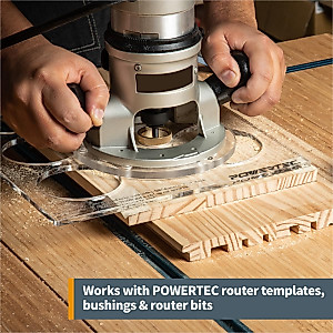 POWERTEC 71022 6-1/2-Inch Router Plate, Fits Porter Cable, Bosch, Craftsman, Dewalt, Hitachi, Makita, Milwaukee, Ryobi