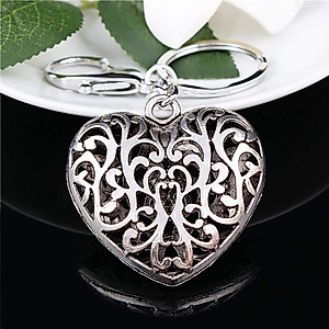 YQIMYIM Beautiful Hollow Heart Charm Key Chain Purse Pendant Handbag Decoration Lady Gift