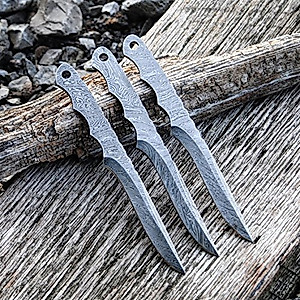 BucknBear Custom Handmade Letter Opener 1095 Damascus Fixed Blade (File work on spine)