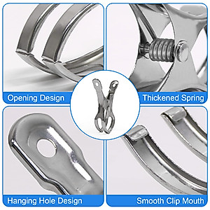 Coideal Beach Towel Chair Clips - 10 Pack Pool Cover Clips Stainless Steel Quilt Clamps Metal Large Heavy Duty Clothes Pins Windproof for Sunbed Lounge Cruise